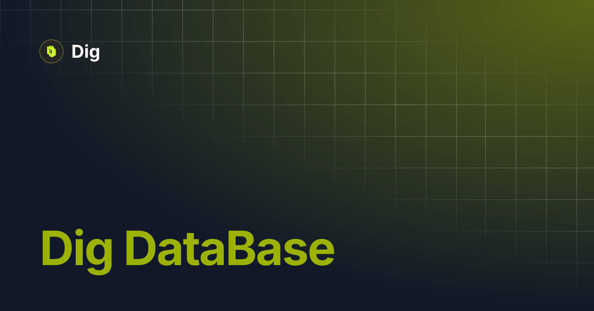 Dig DataBase | Dig